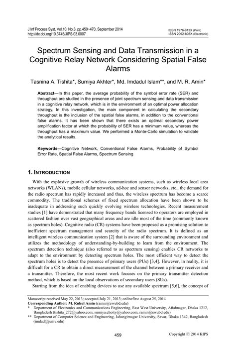 Pdf Spectrum Sensing And Data Transmission In A Cognitive Relay