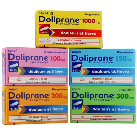 DOLIPRANE 100mg boîte 10 suppositoires 3 à 8 kg SANOFI AVENTIS Prix