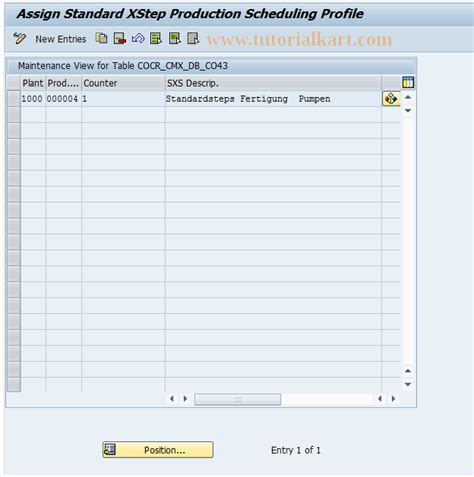 COCR PROF SAP Tcode Assign Standard XStep Profile Transaction Code
