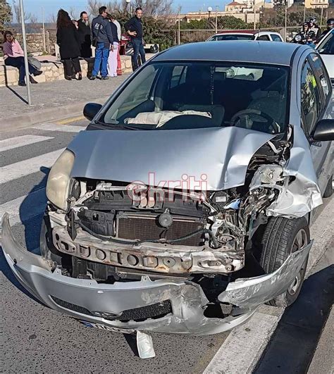 Ηράκλειο Τροχαίο ατύχημα στην Παραλιακή Ekriti Gr