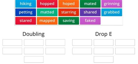 Word Sort Word Sorts Drop Words