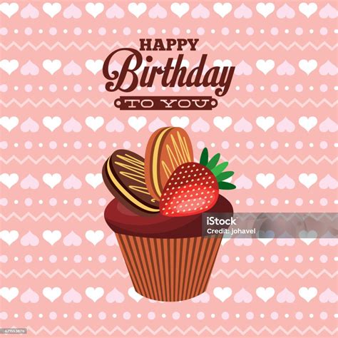 컵 케 익 아이콘입니다 행복 한 생일 디자인입니다 벡터 그래픽 0명에 대한 스톡 벡터 아트 및 기타 이미지 0명 1 달콤한 음식 Istock