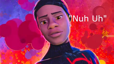 Nuh Uh Spiderman Meme Miles Morales Drops Peter Parker Know Your Meme