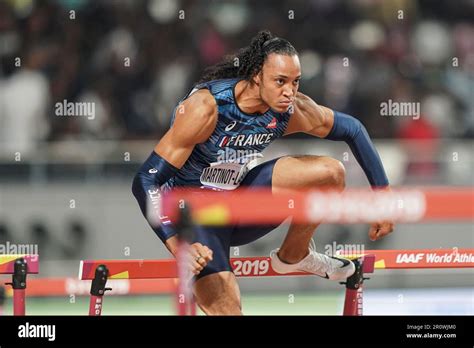 Pascal Martinot Lagarde Participating In The 110m Hurdles At The Doha