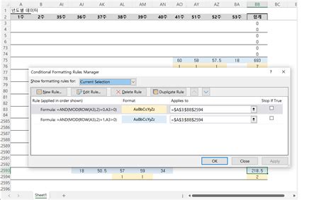 조건부서식 관련 문의드립니다 오빠두엑셀