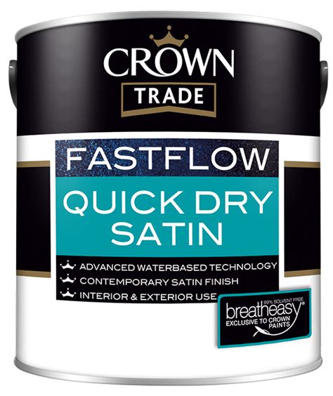 Crown Trade Fastflow Quick Dry Satin Paint Decorhom