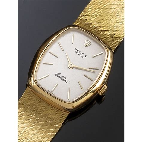 1034 ELEGANTE RELOJ DE PULSERA PARA SEÑORA ROLEX CELLINI CAJA Y BRAZALETE EN ORO AMARILLO DE