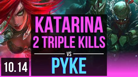 Katarina Vs Pyke Mid Triple Kills Kda Legendary Na Master V Youtube