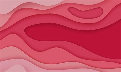 수평 종이 는 살아있는 산호와 분홍색 그라데이션 모양과 파도와 3d 추상적 인 배경을 잘라 0명에 대한 스톡 벡터 아트 및 기타 이미지 Istock