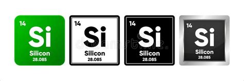 Silicon Chemical Element With 14 Atomic Number Atomic Mass And Electronegativity Values
