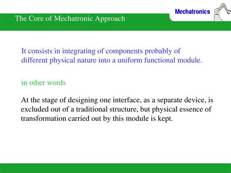 Ppt Introduction To Mechatronics Powerpoint Presentation Free