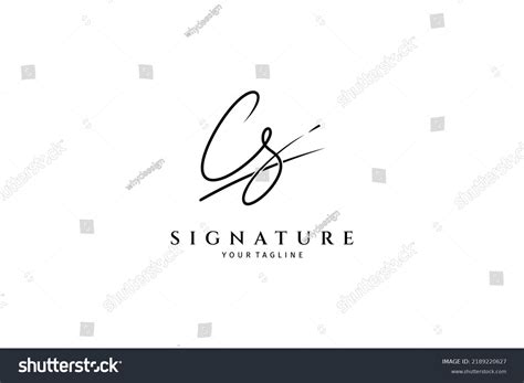 Cs Initial Signature Logo Template Stock Vector Royalty Free