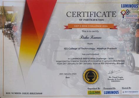 Rishu Kumar On Linkedin Siep E Bike Challenge 2024