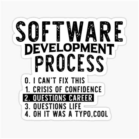 Software Development Process Python Coding Sticker For Sale By Programmingmeme Redbubble