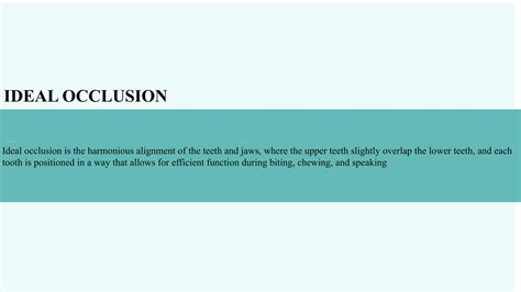 Malocclusion Presentation General Overview Ppt