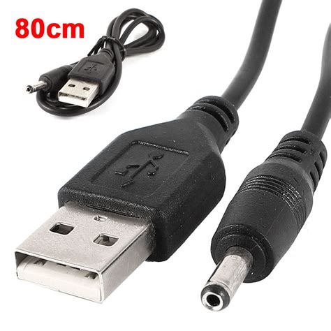 1x Usb A To 35mm Barrel Jack Male Dc 5v Power Charger Plug Adapter