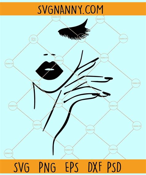 Beauty Face Svg Woman Beauty Human Face Svg Glamour Lady Svg