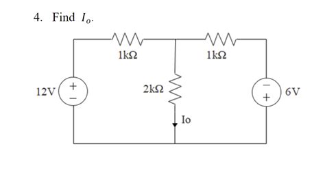 Solved 4 Find Io Chegg Com