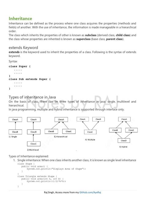 Oop In Java Full Notes Pdf Connect 4 Programming
