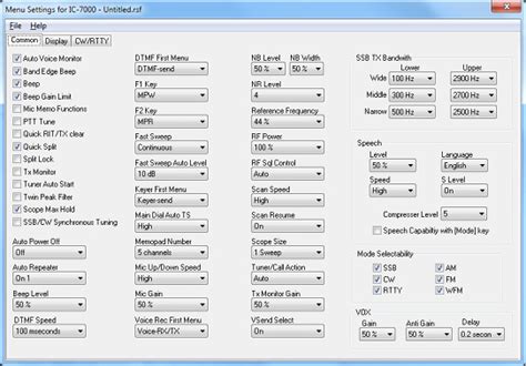 IC 7000 Radio Programming Software