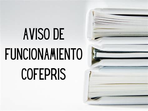 Aviso De Funcionamiento Cofepris Servicios Image To U