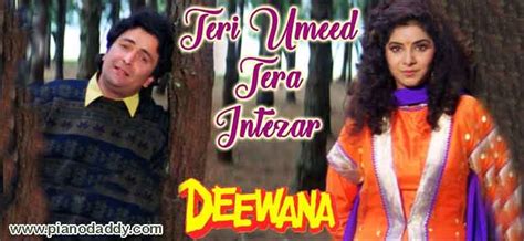 Teri Umeed Tera Intezar Piano Notes Deewana Keyboard Notes