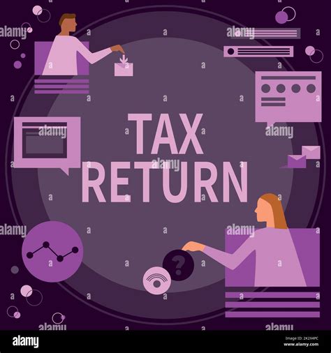 Hand Writing Sign Tax Return Internet Concept Which Taxpayer Makes