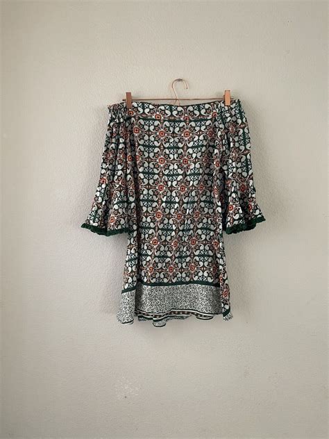 Lulus Boho Off The Shoulder Mini Dress Gem