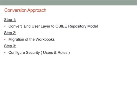 Discoverer To Obiee Migration Ppt
