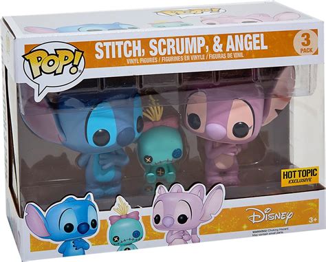 Funko Figurine Disney Lilo Stitch 3 Pack Stitch Scrump Angel