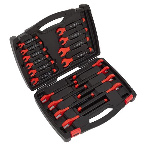 Sealey Insulated Open End Spanner Set 18pc Vde Approved Ondemand