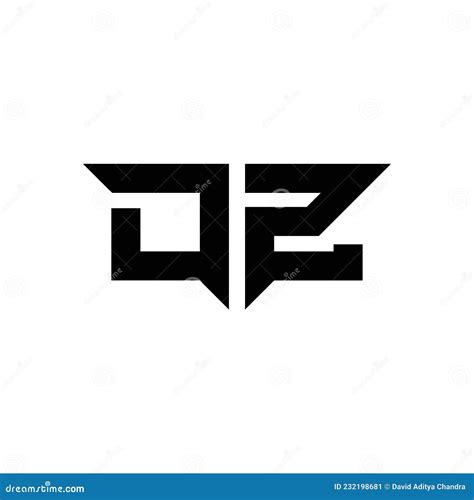 DZ Logo Monogram Design Template Stock Vector Illustration Of Logo