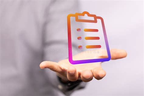 Man Ticking A Check Box On A Virtual Interface Stock Image Image Of