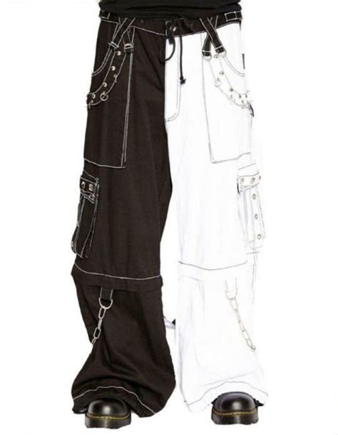 Streetwear Black And White Gothic Cargo Pant Grailed