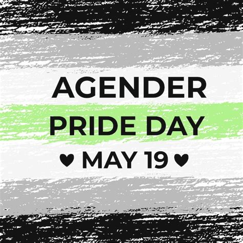 Premium Vector Agender Pride Day Poster With Transgender Pride Flag