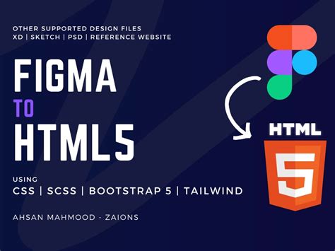 Psdxdfigmasketch Conversion To Html5 Using Css Bootstrap5