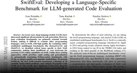 Paper Page Swifteval Developing A Language Specific Benchmark For