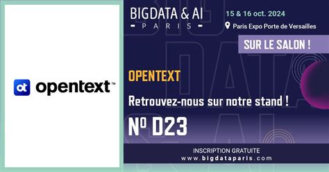 Opentext Analytics And Ai On Linkedin Are You Attending Bigdataparis