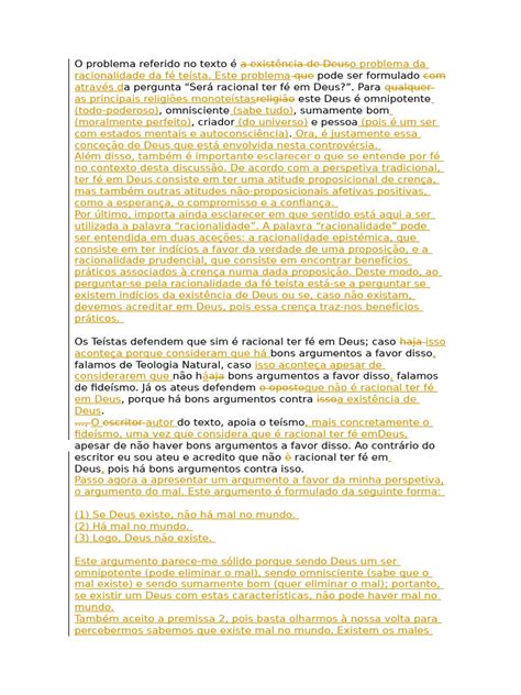O Problema Referido No Texto É A Existência De Deuso Problema Da