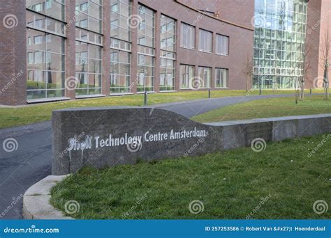Vandalized Billboard Entrance Of The Shell Building At At Amsterdam The
