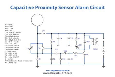 Capacitive Proximity Sensor Alarm Circuit