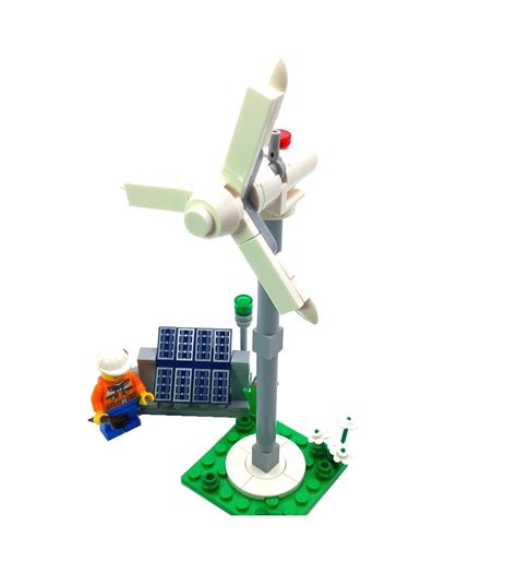 Models Built Of Lego® Bricks Wind Turbine Lego Wind Generator Windmill Wind Electricity Cabin