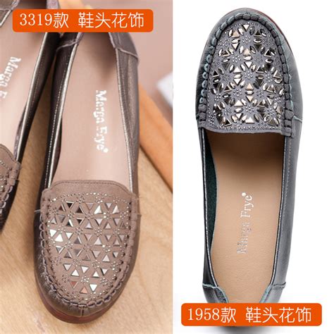 软底鞋真皮女妈妈单鞋防滑舒适平底中年妇女百搭皮鞋牛筋底休闲鞋虎窝淘