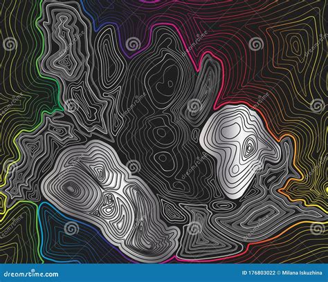 Pattern With Topographic Map Topographic Map Lines Contour Background Vector Illustration