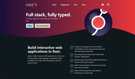 Full Stack With Rust Axum Leptos Tailwind Css