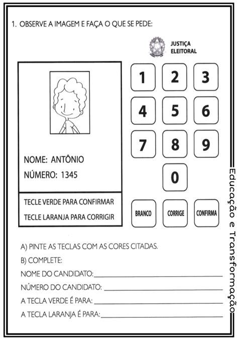 Eleições Atividade Para Trabalhar Com O Tema EleiÇÕes ~ Atividades