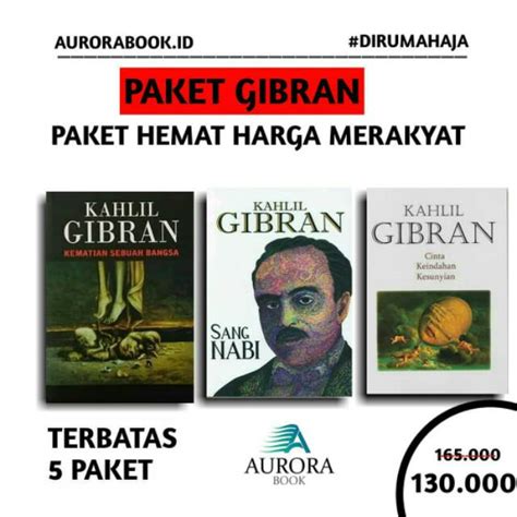 Jual PAKET BUKU KAHLIL GIBRAN KEMATIAN SEBUAH BANGSA SANG NABI