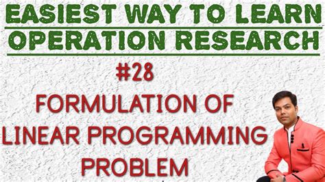 Formulation Of Linear Programming Problem In Hindi O R YouTube