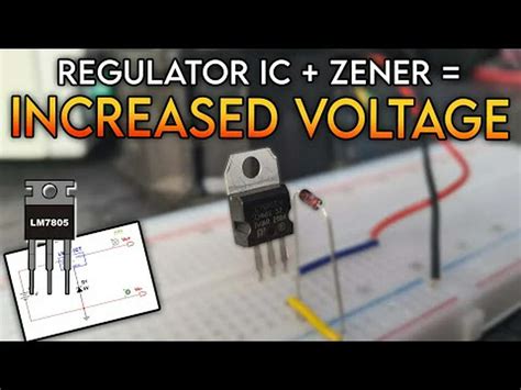 voltage regulator ic combined with zener to increase output voltage