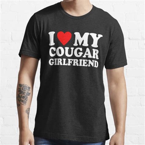 I Love My Cougar Girlfriend Shirt I Heart My Cougar Girlfriend Gf